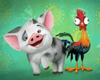 Hei Hei And Moana Pua Diamond Painting - DiamondPaintKit.SHOP